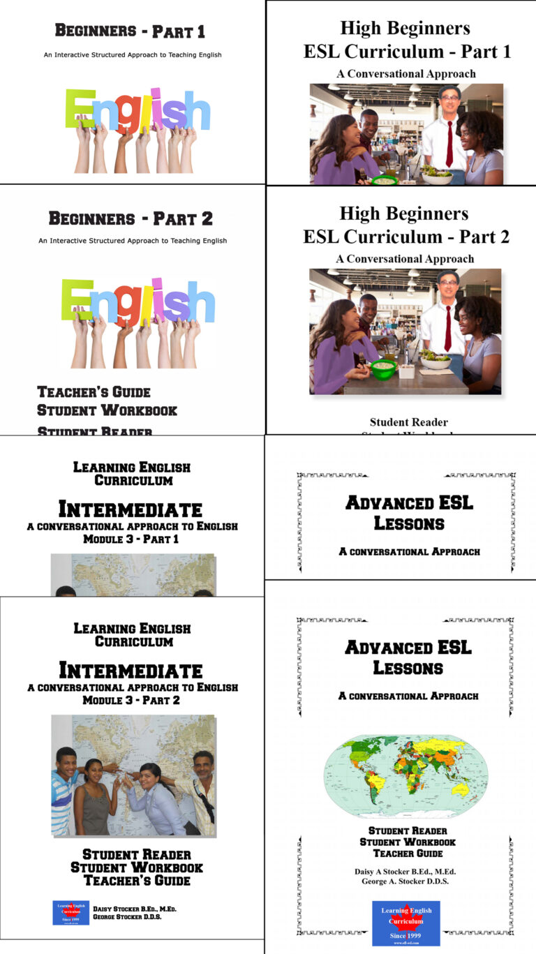 Complete ESL Curriculum – Levels 1, 2, 3 and 4 – PDF Download ...